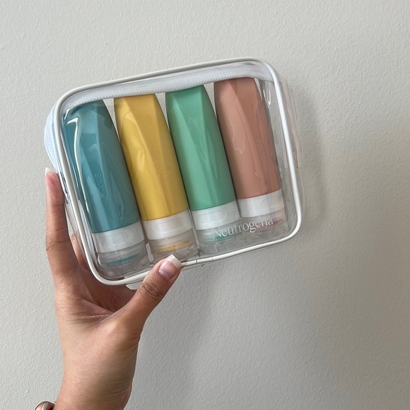 Neutrogena | Other | Clear Travel Case With Aesthetic Bottles | Poshmark
